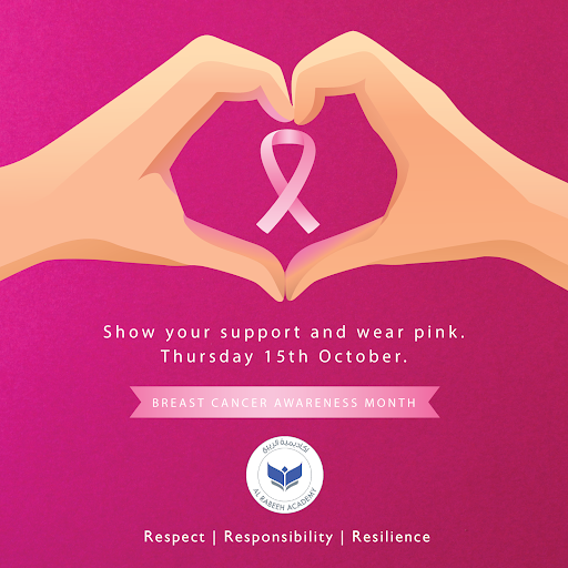In support of Cancer Awareness, we wear pink - Al Rabeeh Academy